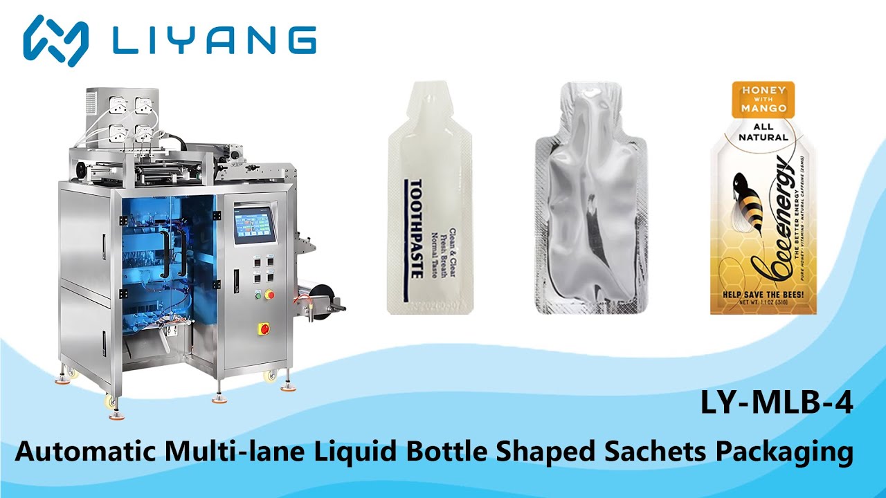 Automatic Multi-lane Liquid Bottle Shaped Sachet Packing Machine - YouTube