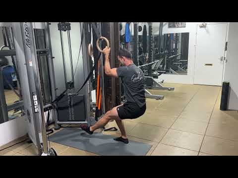 Ring Assisted Pistol Squat - YouTube