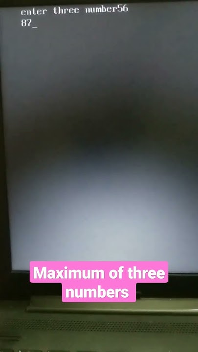 Maximum Of Three Numbers In C Programming ️ Cprogramming Shorts Firstshortvideo Bca Viral