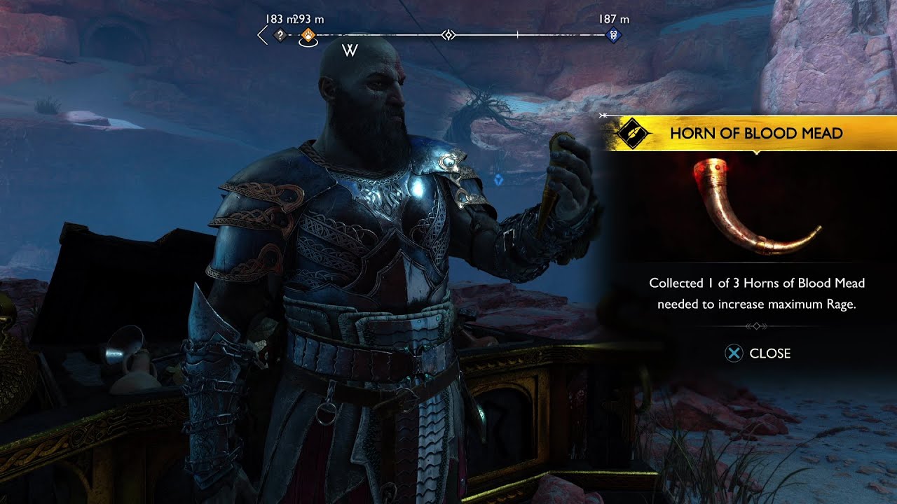God Of War Ragnarok Horn of Blood Mead Nornir Chest The Below Alfheim ...