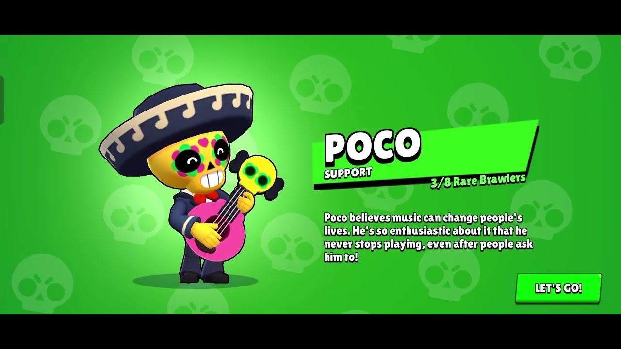 Poco Unlocked in Brawl Stars! 🎸 New Brawler Unlocked! - YouTube