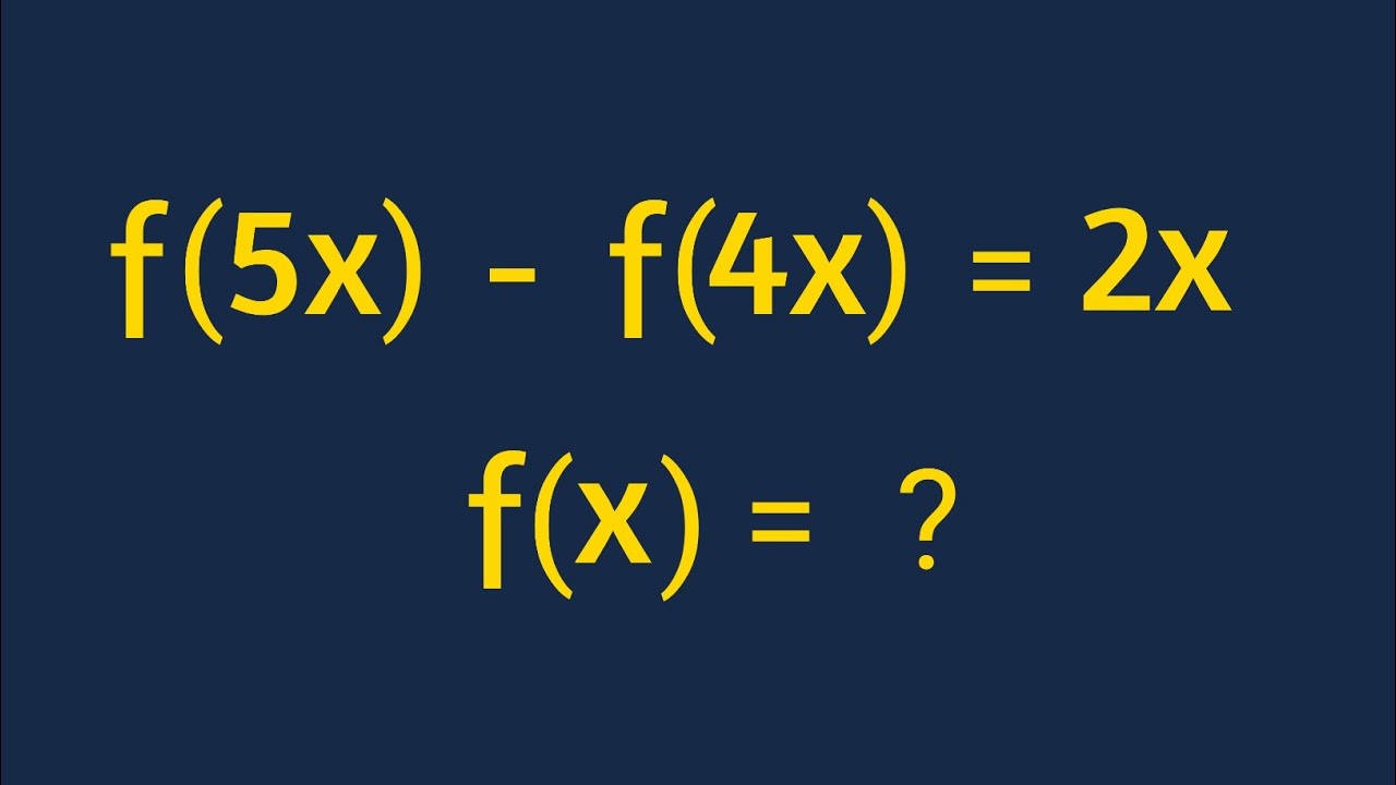 The General Polynomial form of f(x) | Functional Equation - YouTube