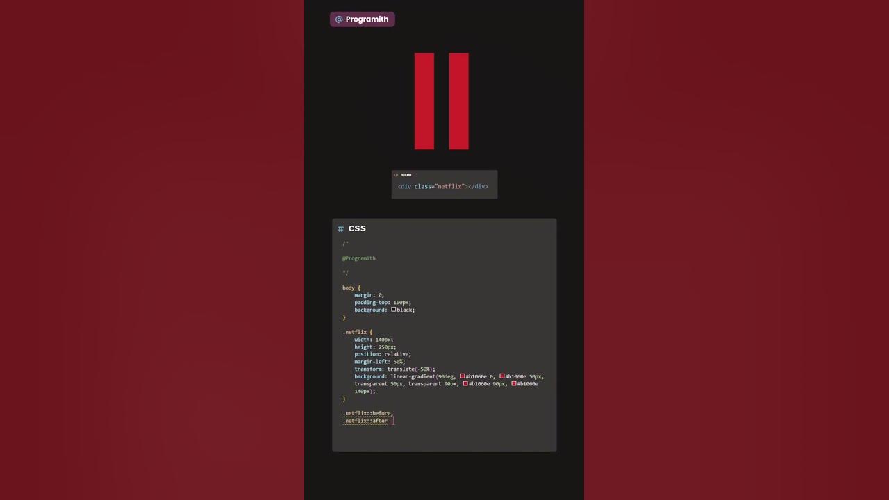 How To Create A Netflix Logo Using Html And Css Netflix Logo Using Html And Css Netflix Logo 