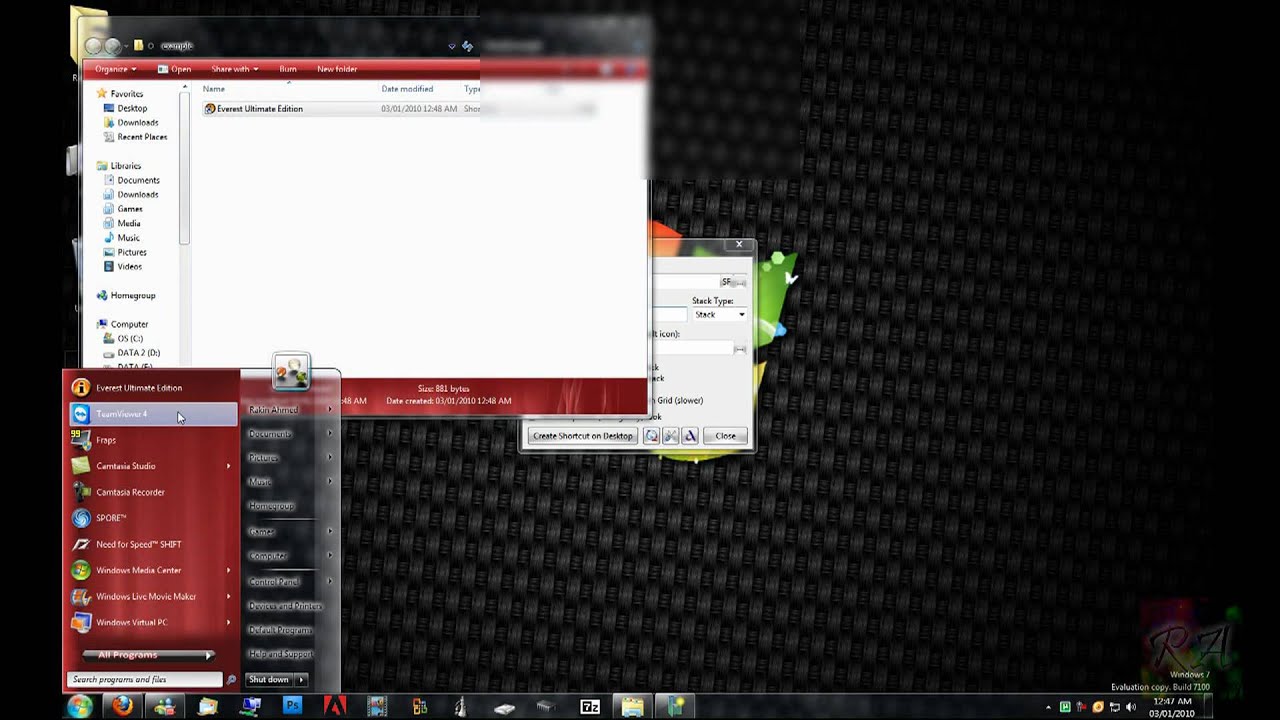 Windows 7 Tricks - Mac OSX Stacks on Windows - YouTube