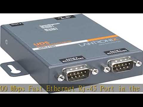 Lantronix 2 Port Serial (RS232/ RS422/ RS485) to IP Ethernet Device Server - US Domestic 110 VAC ...