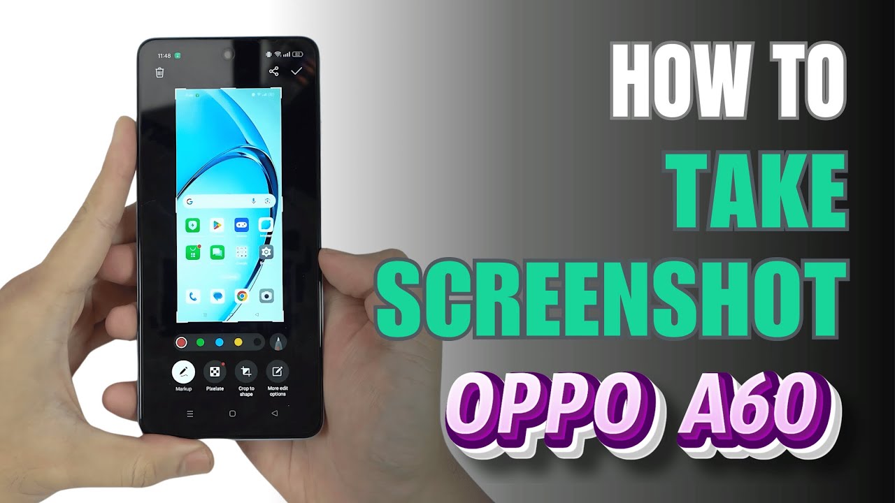 How to take screenshots on OPPO A60 - YouTube