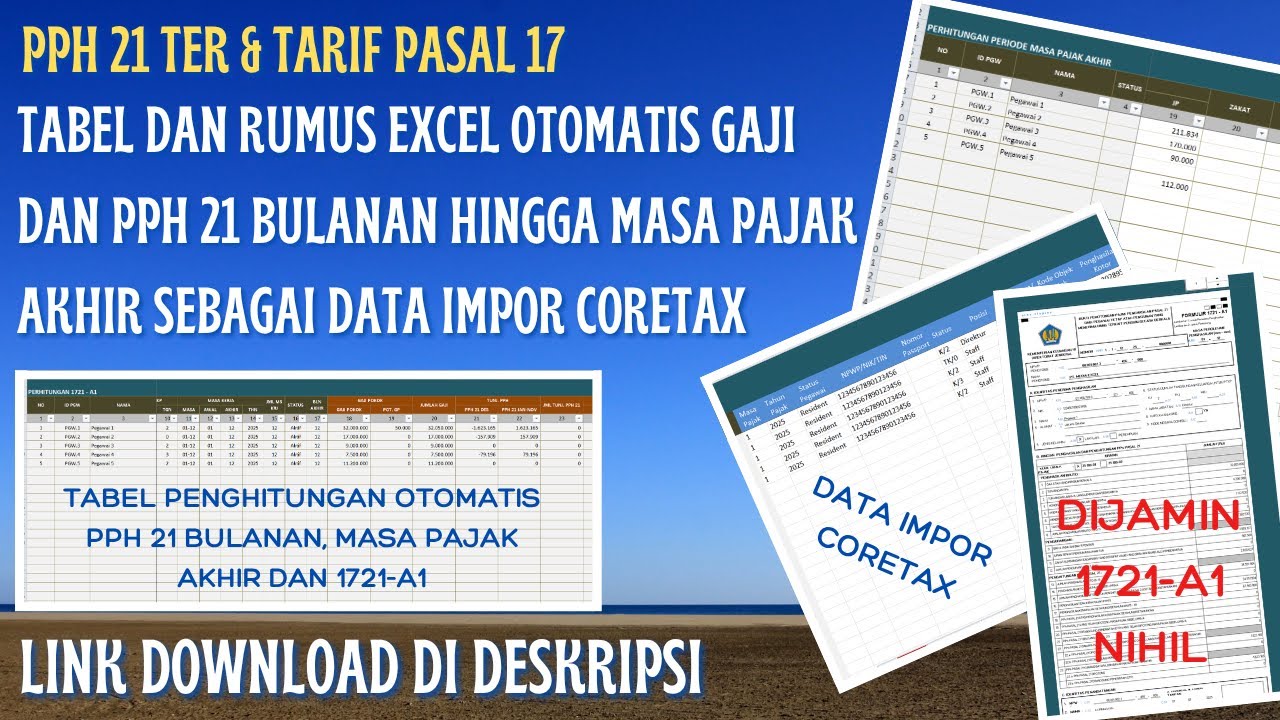 Tabel dan Rumus Excel Gaji dan PPh 21 Bulanan Hingga Masa Pajak Akhir ...