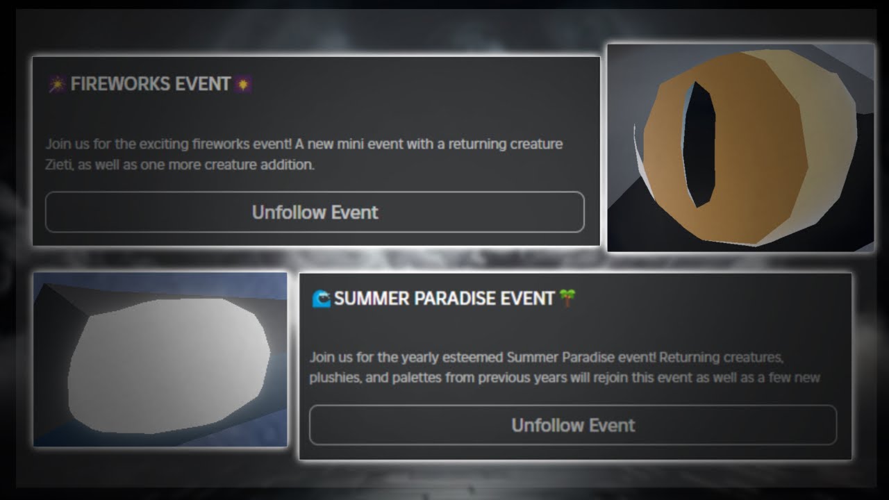 Fireworks & Summer Paradise Event Release Dates, New Creature Teasers ...