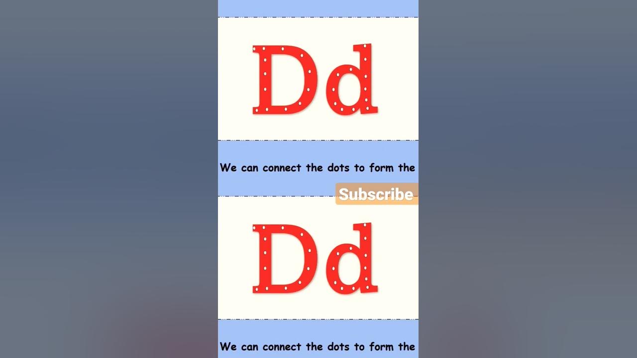 Upper And Lowercase Letter Dd #letter #letterd #letters - YouTube