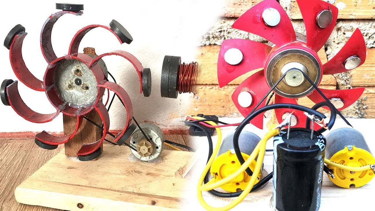 2 FREE ENERGY, DIY Electricity Generator Model - YouTube