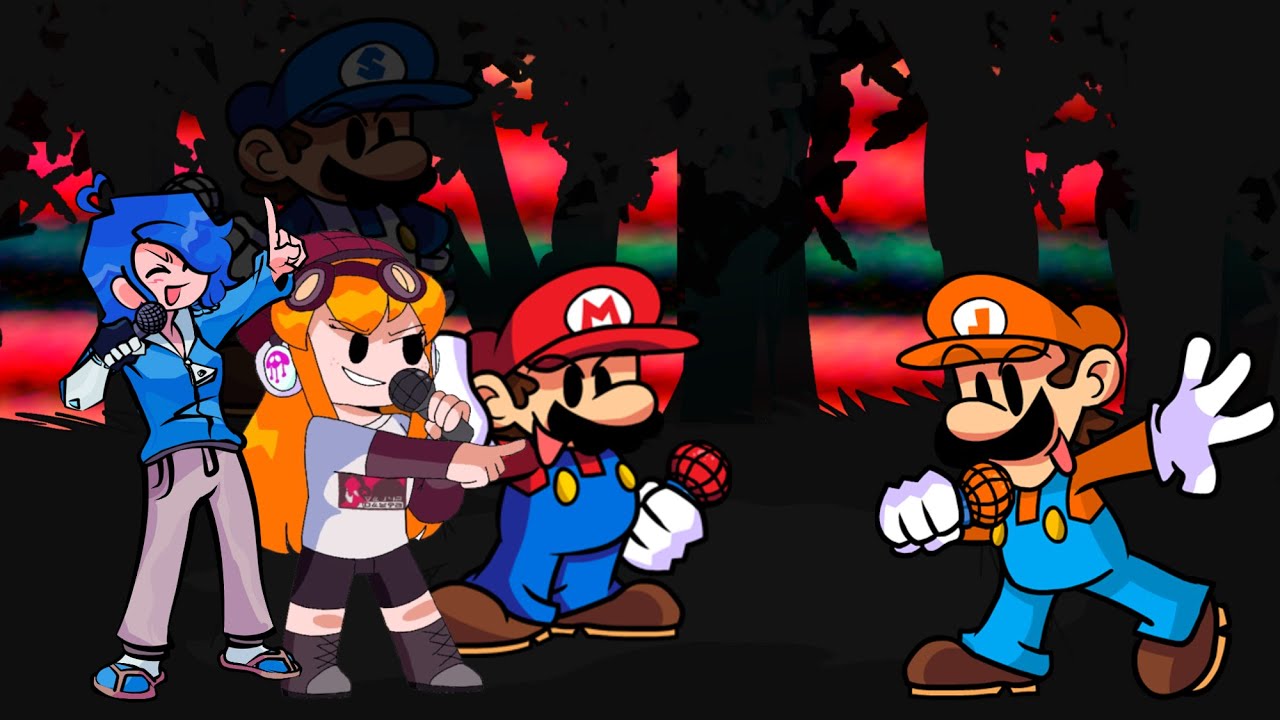 FNF Triple Trouble Pero SMG4, Meggy, Tari, Mario Y VRP XD Cantan - YouTube