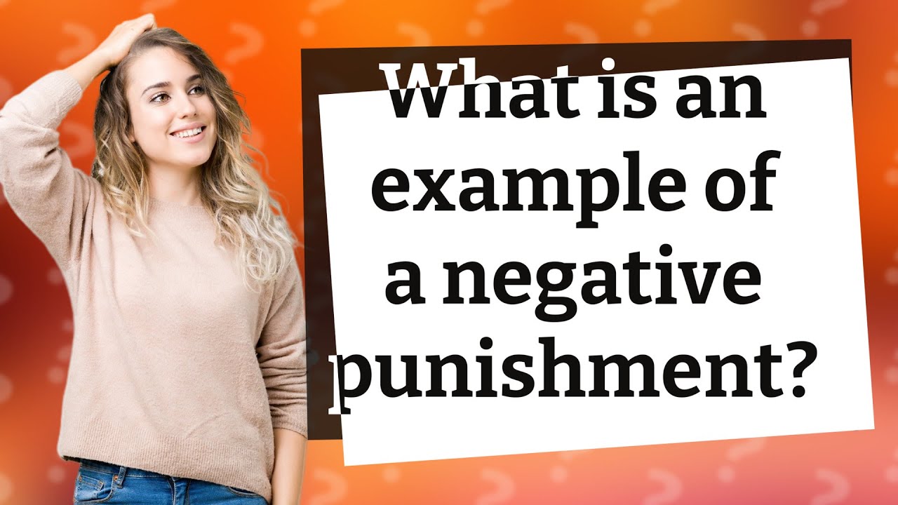 What is an example of a negative punishment? - YouTube