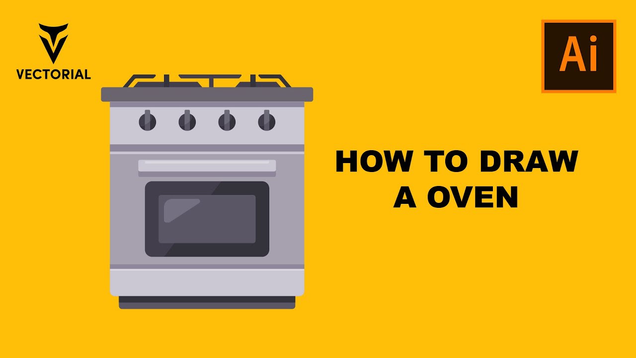 How to draw a oven in Adobe Illustrator - YouTube