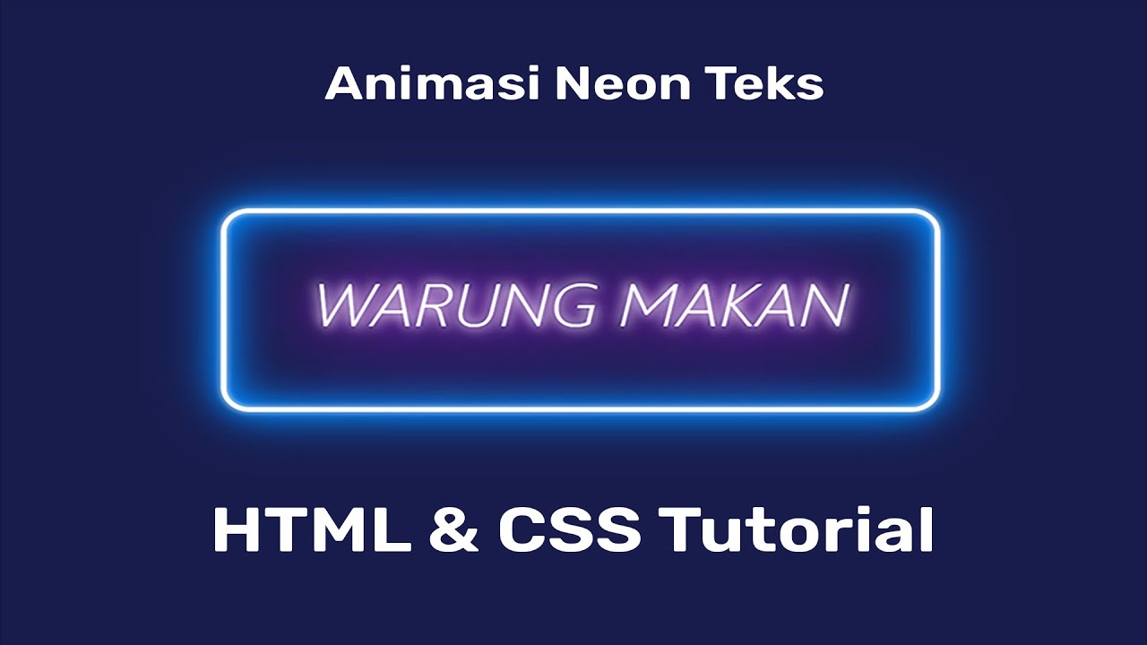 Tutorial Neon Text HTML & CSS - YouTube