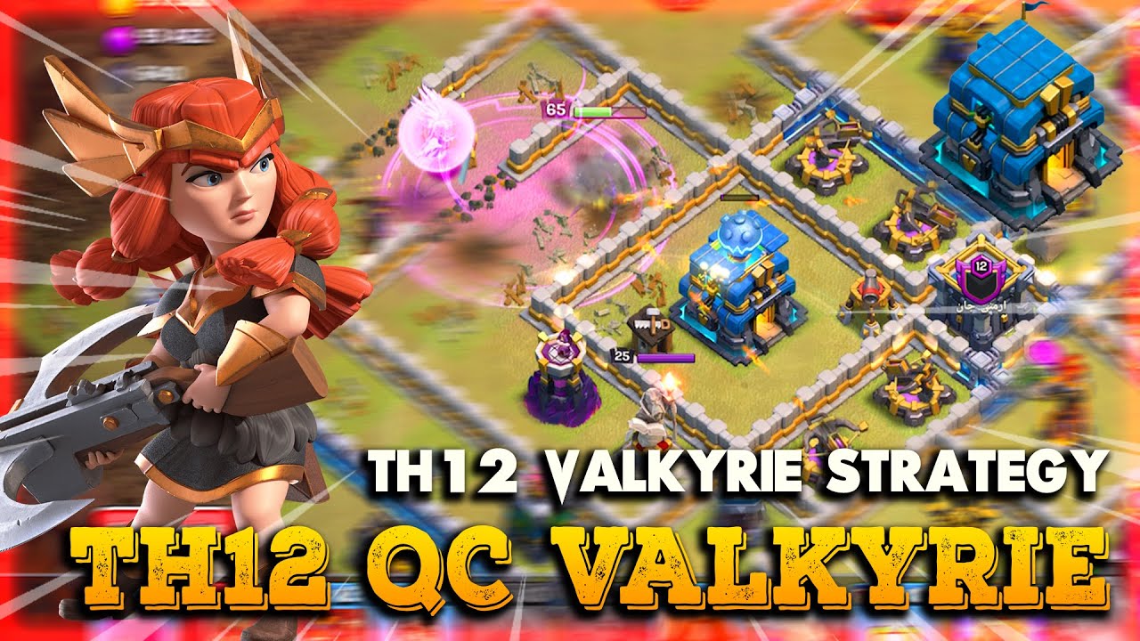 TH12 QUEEN CHARGE VALKYRIE NO COUNTER🤯 ! | CLASH OF CLANS - YouTube