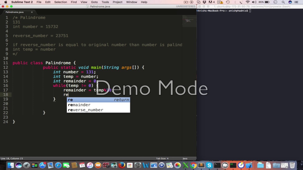 Palindrome Number Java Tutorials In Hindi Youtube 1101