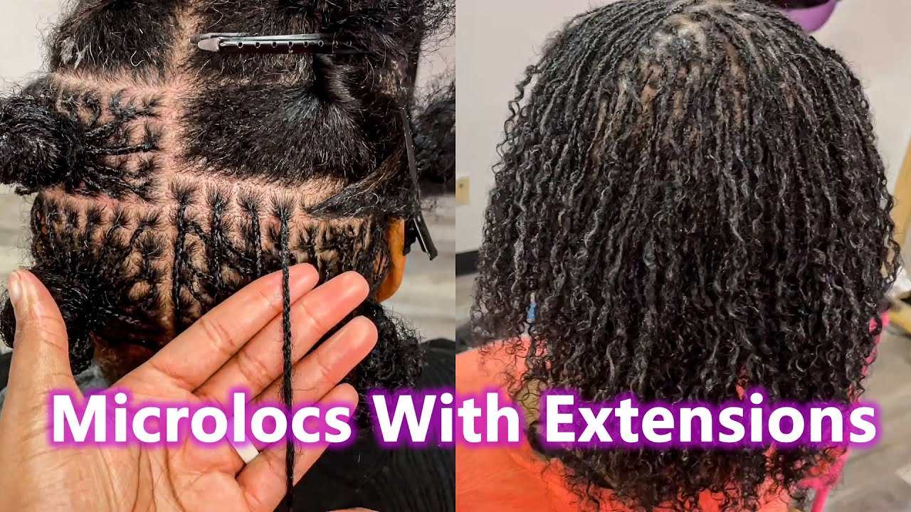 Microlocs With Extensions | Adding Hair | Installation ft. EXYHAIR ...