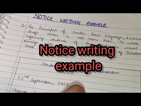 Notice writing for class 12/notice writing format/notice writing ...