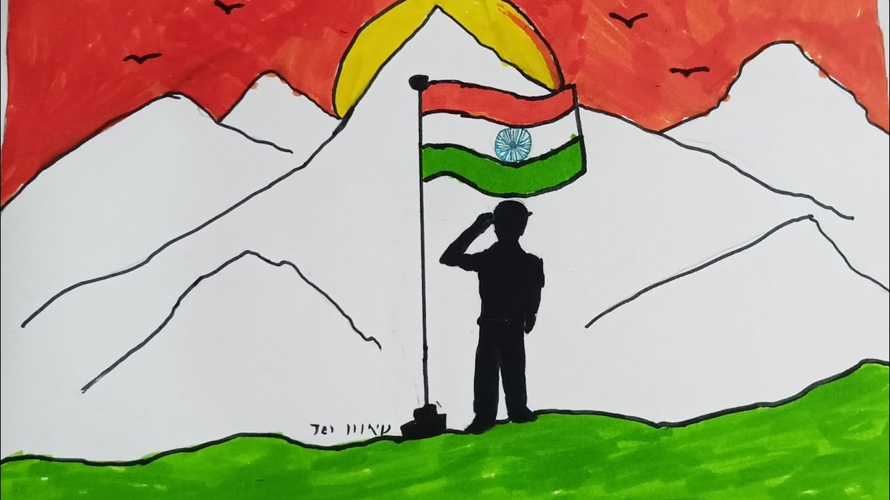 How to draw creative Indian tricolor flag #IndependenceDay #LehraDo ...