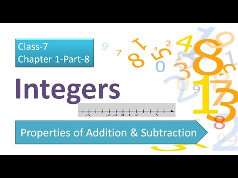 Integer,Properties of Addition & Subtraction of Integer,Class 7,part-8 ...