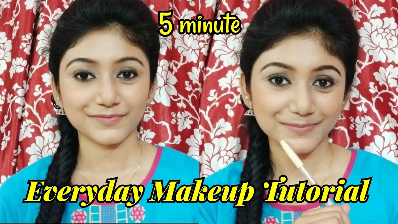My everyday 5 minute makeup Tutorial || Super Easy || Affordable - YouTube