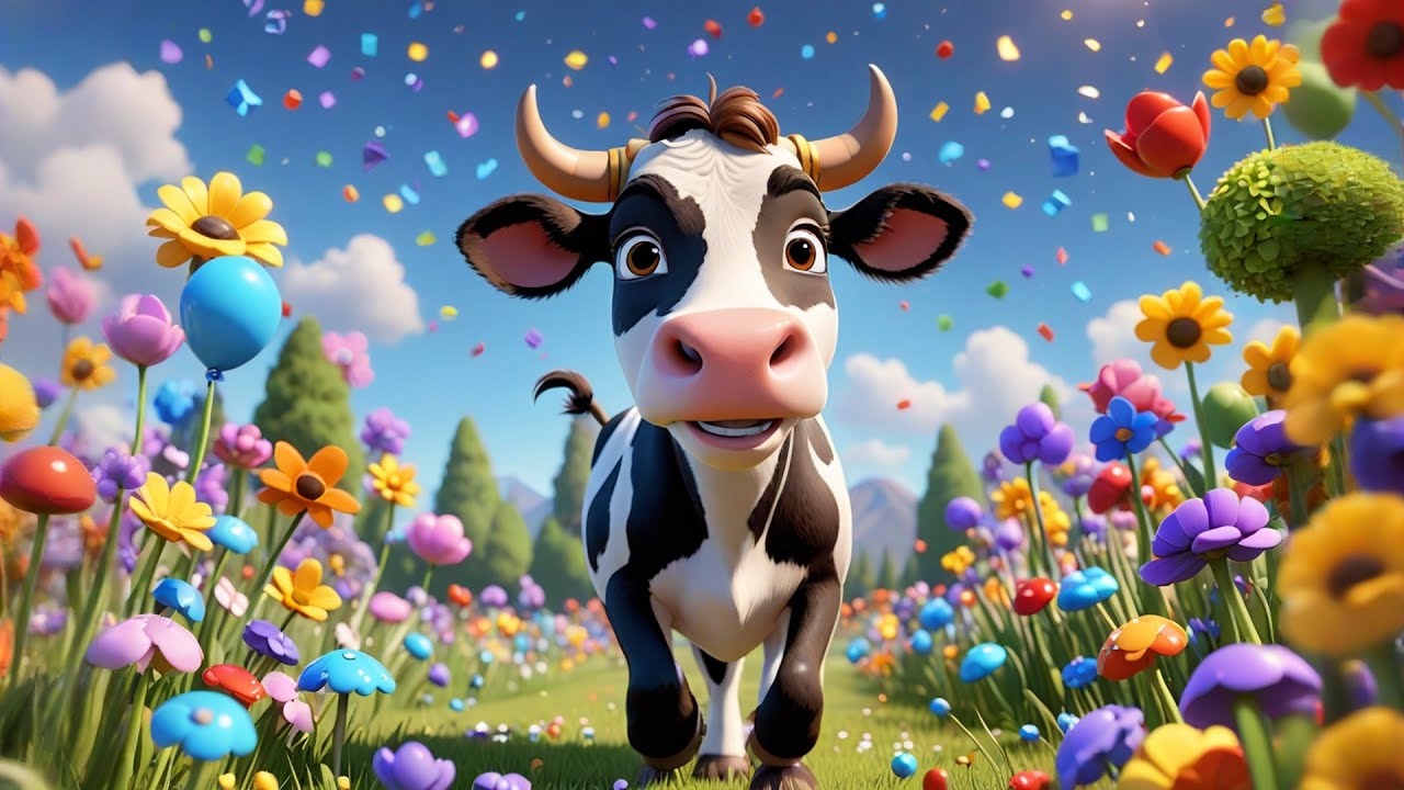 Four Little Cows Jump Over Numbers | Learn to Count 1 to 10 ...