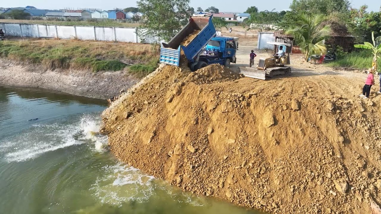 Great project Land Slide Sink Into Water depth 20 meters Making New ...