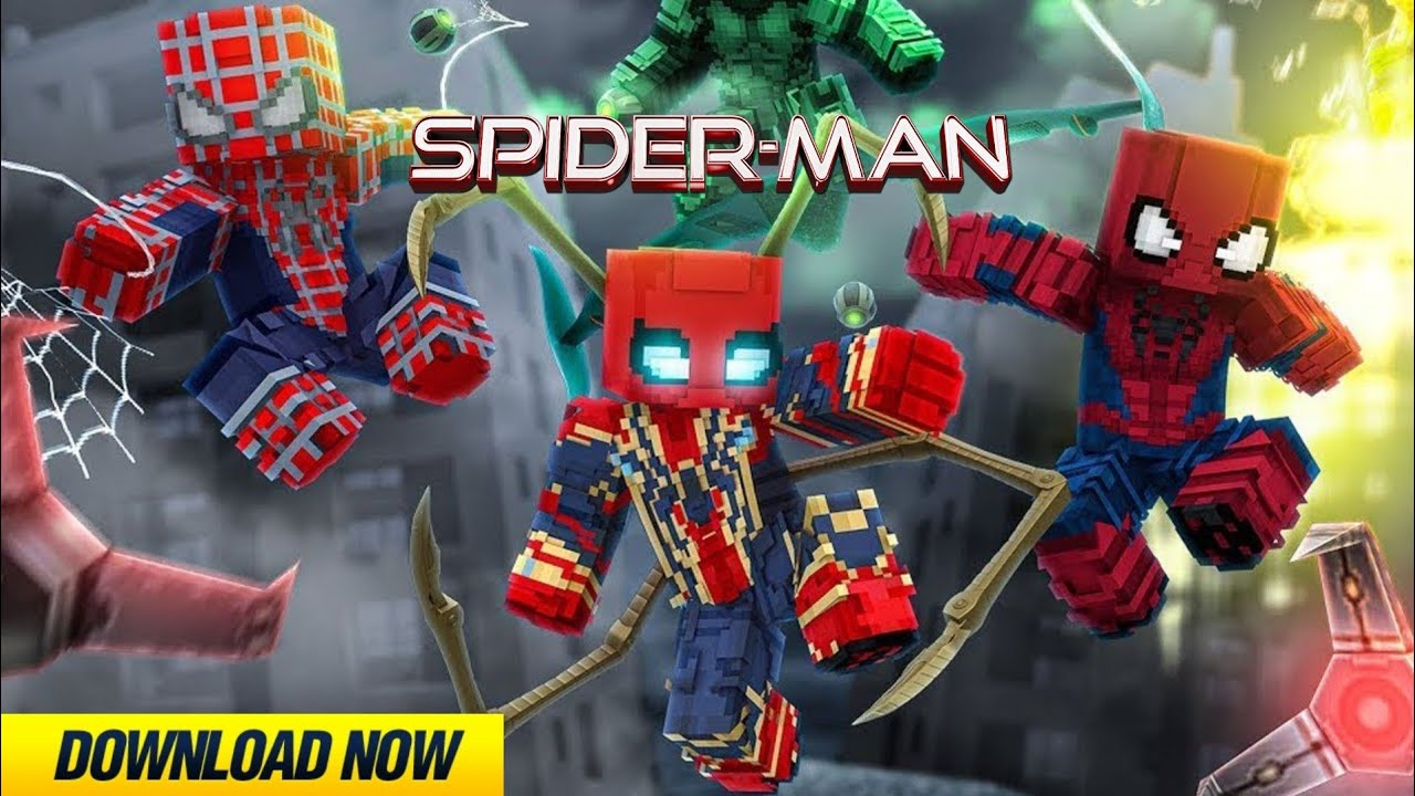 SPIDER MAN ADDON/MOD IN MINECRAFT PE/BE 1.18+ FOR ANDROID/PC (DOWNLOAD ...