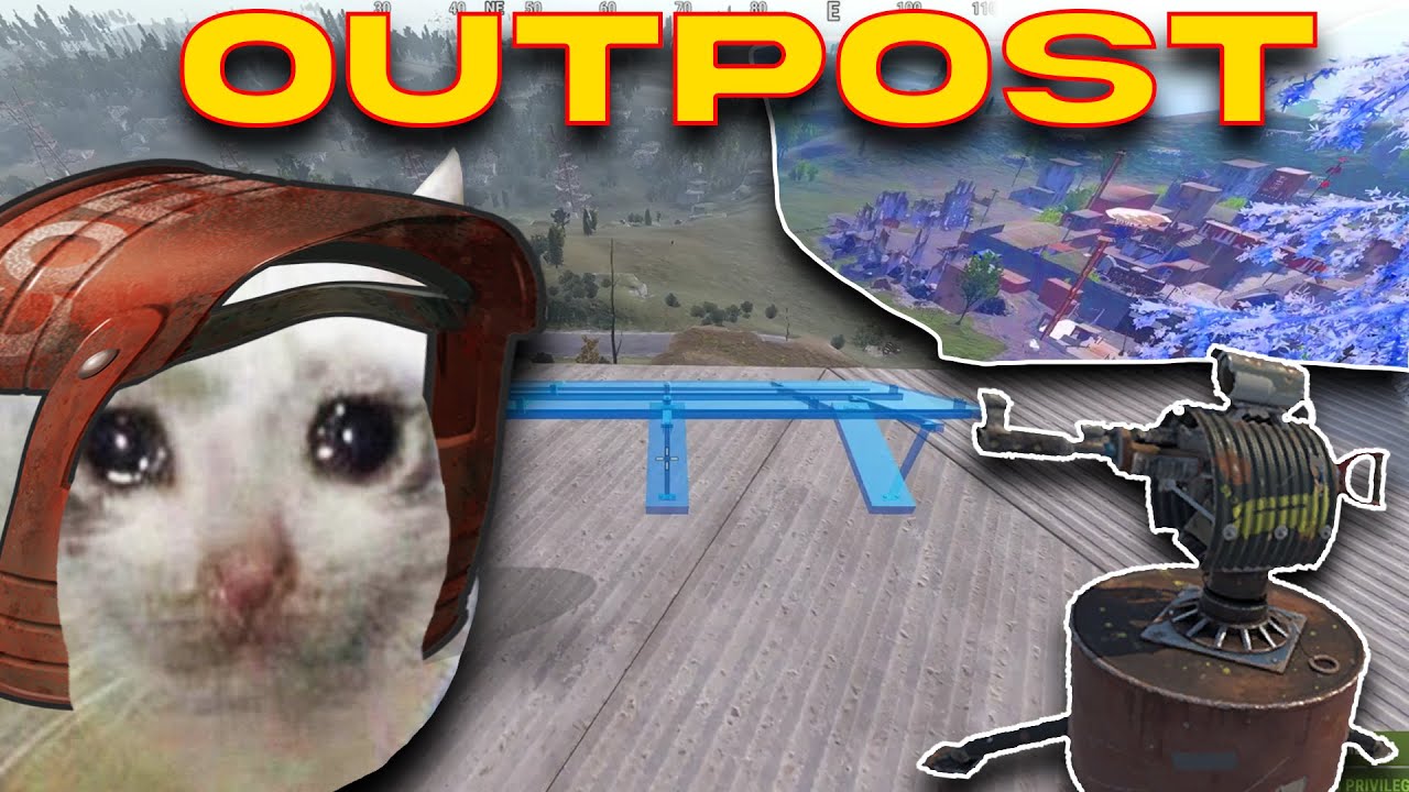 Rust- Griefing Players At Outpost With Turrets. - YouTube