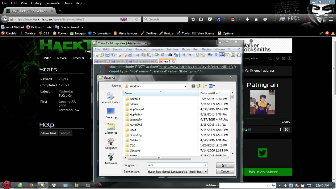 Hackthis Intermediate123 - YouTube