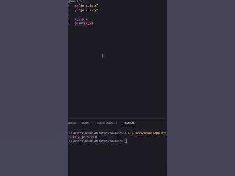 Coder En Python : Inverser les valeurs de deux variables #shorts #coding #python # ...