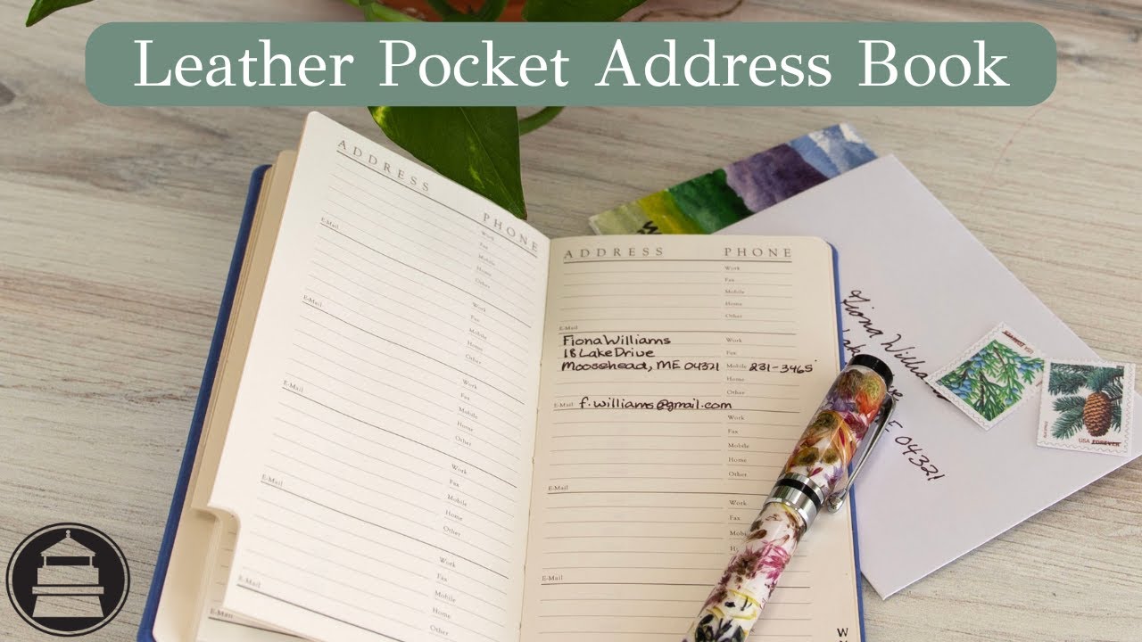 Leather Pocket Address Book | Gallery Leather - YouTube