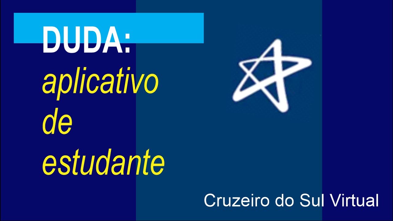 NOVO APP DUDA CRUZEIRO DO SUL VIRTUAL - YouTube