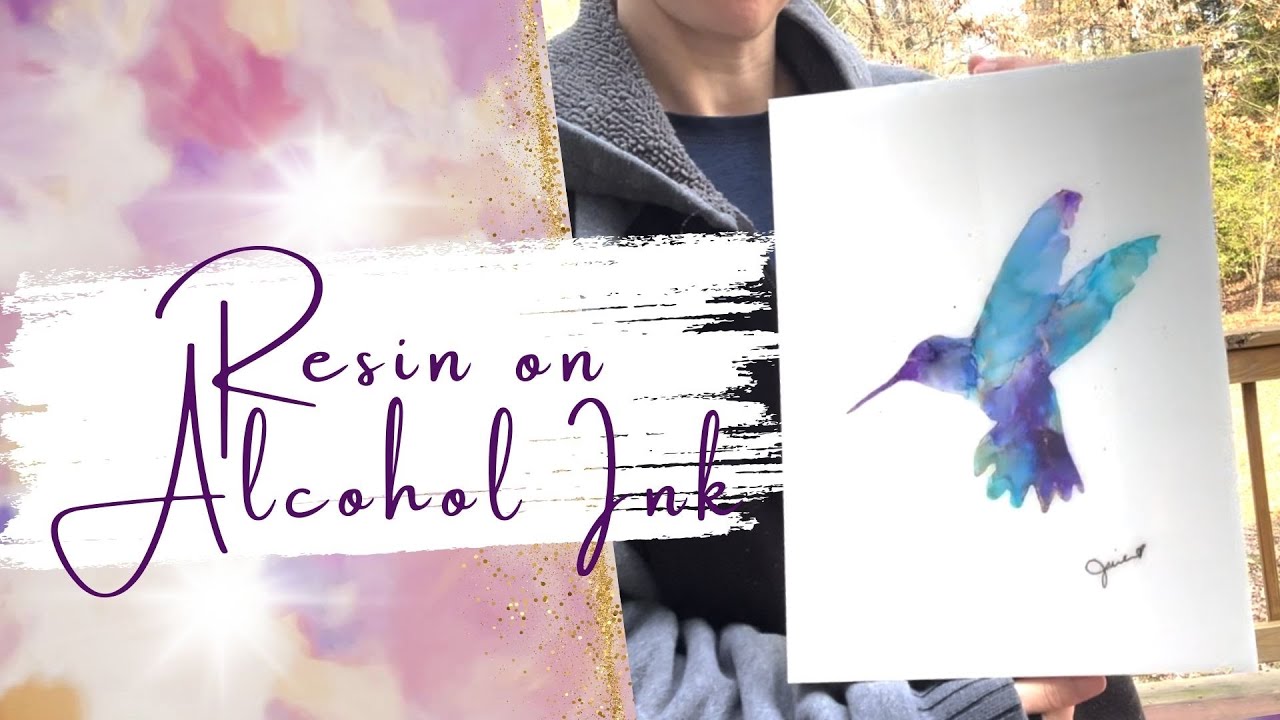 RESIN my ALCOHOL INK on Nara Paper - YouTube