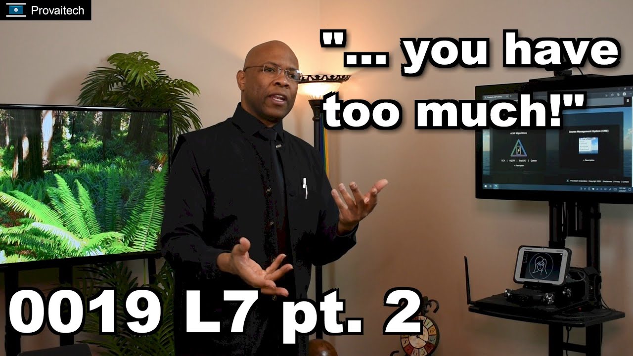 you have too much!" - Lesson 7 pt. 2, sCAP Course with host Dr. VG ...