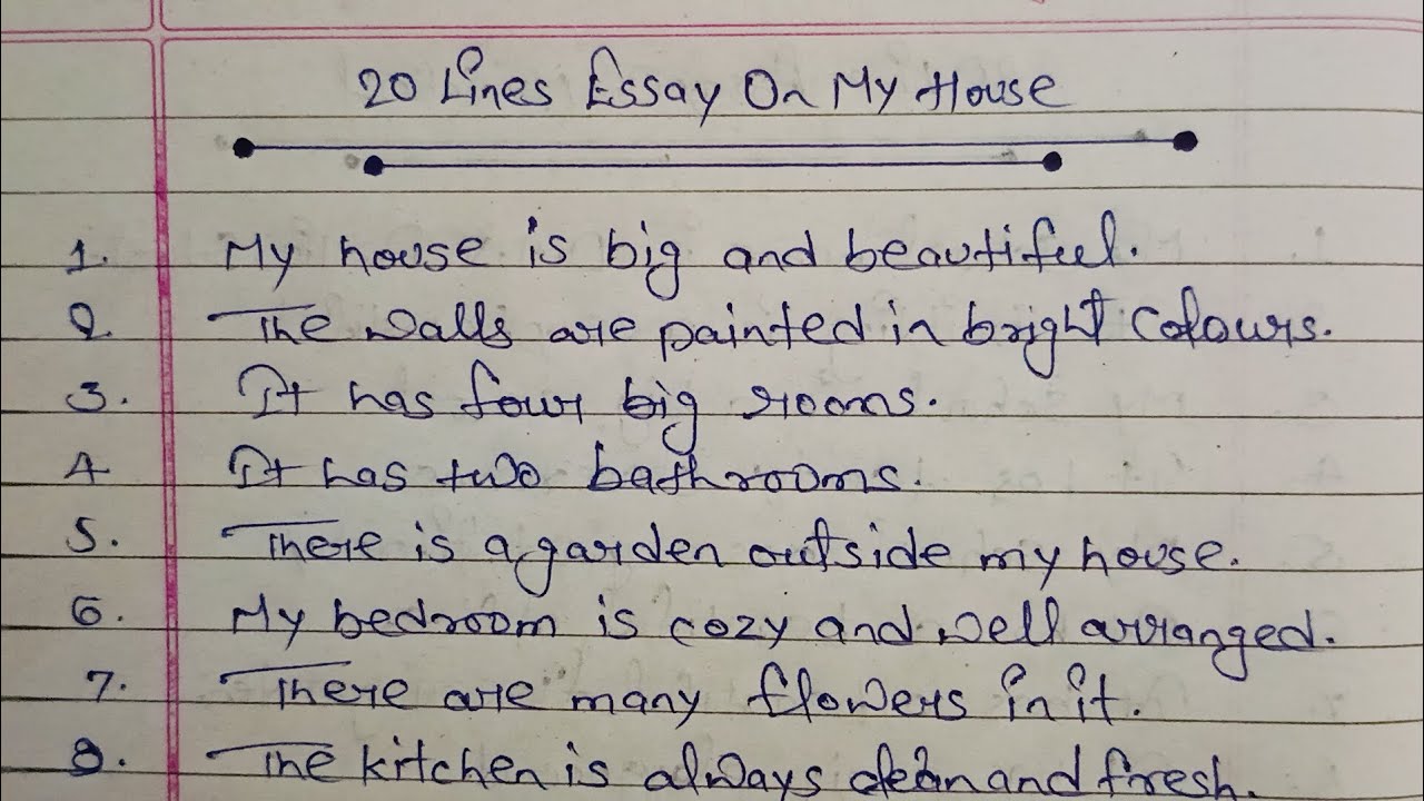 20 lines on My House in english/My House essay in english/Essay on My ...