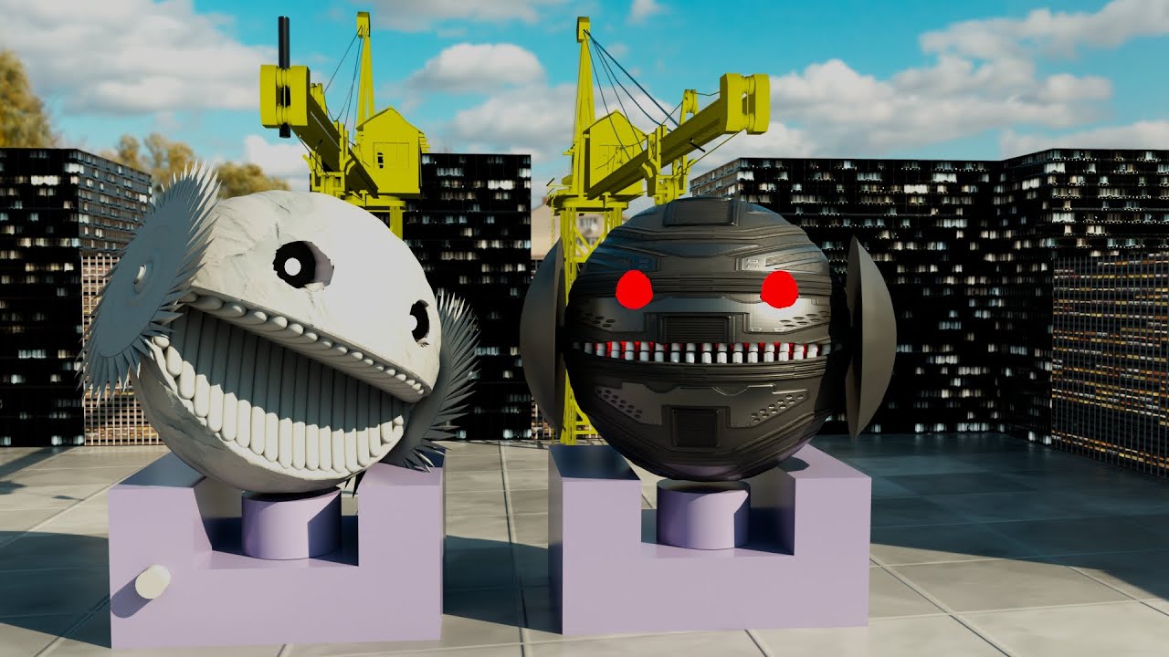 pacman vs monster compilation - YouTube