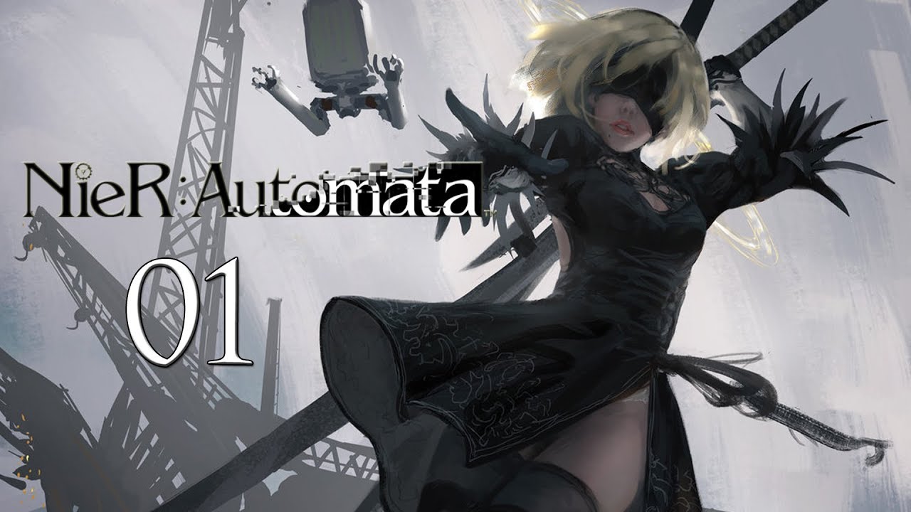 Nier Automata [2B] 01 Spoilers, Censura y Robots Gigantes - YouTube