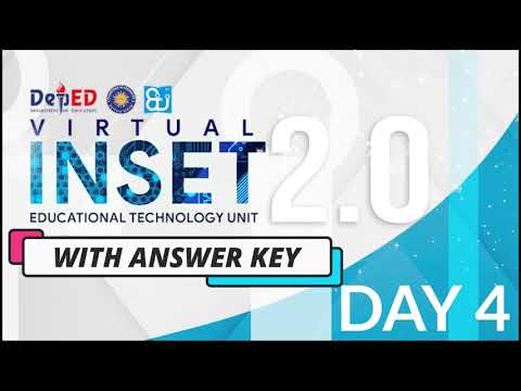 VIRTUAL INSET 2.0 2021 ANSWER KEY | DAY 4 PART 2 | AFTERNOON SESSION ...