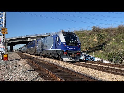 Amtrak P.S. #2116 Passing By The Whittier Diamond Railroad Crossing ...