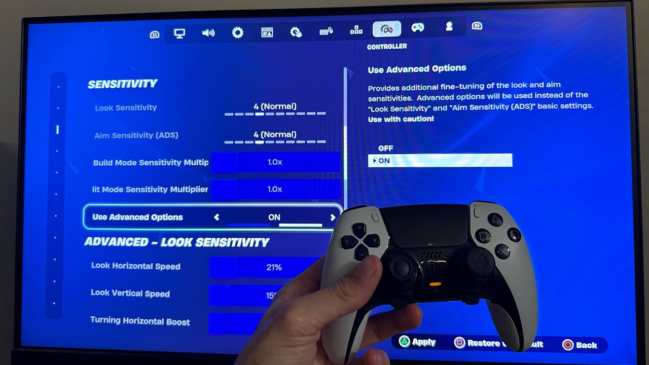 Fortnite: How to Turn On/Off Use Advanced Sensitivity Options Tutorial ...