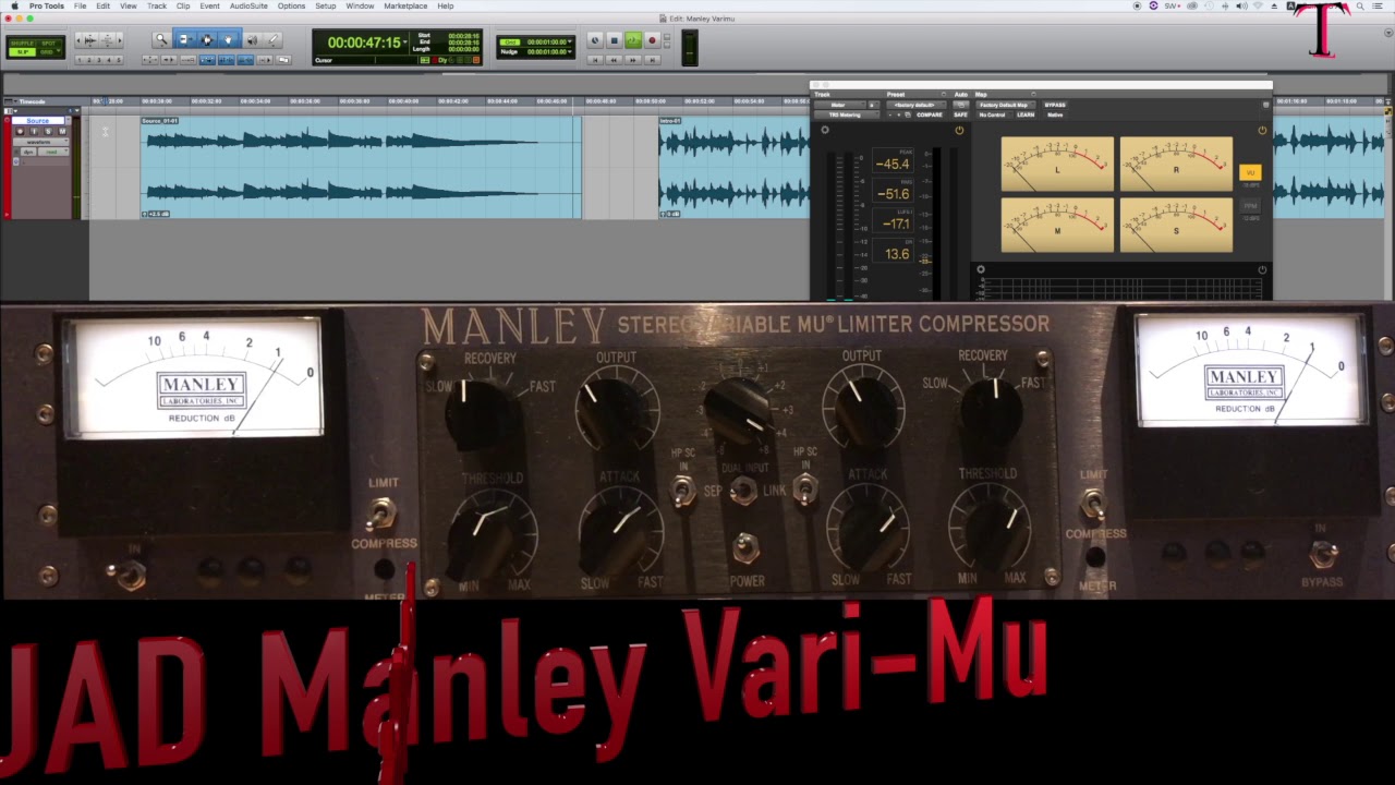 Manley Vari-Mu Compressor Outboard vs Plugin - YouTube