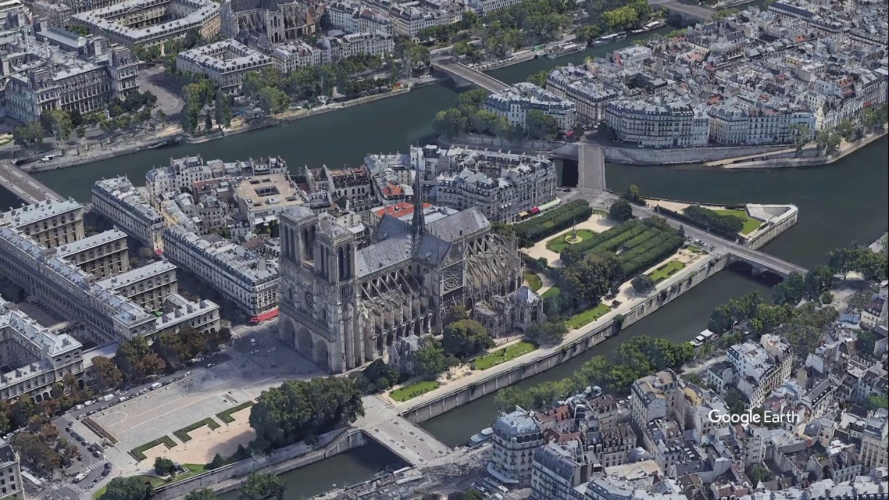 Catedral de Notre Dame con imágenes de Googler Earth - YouTube