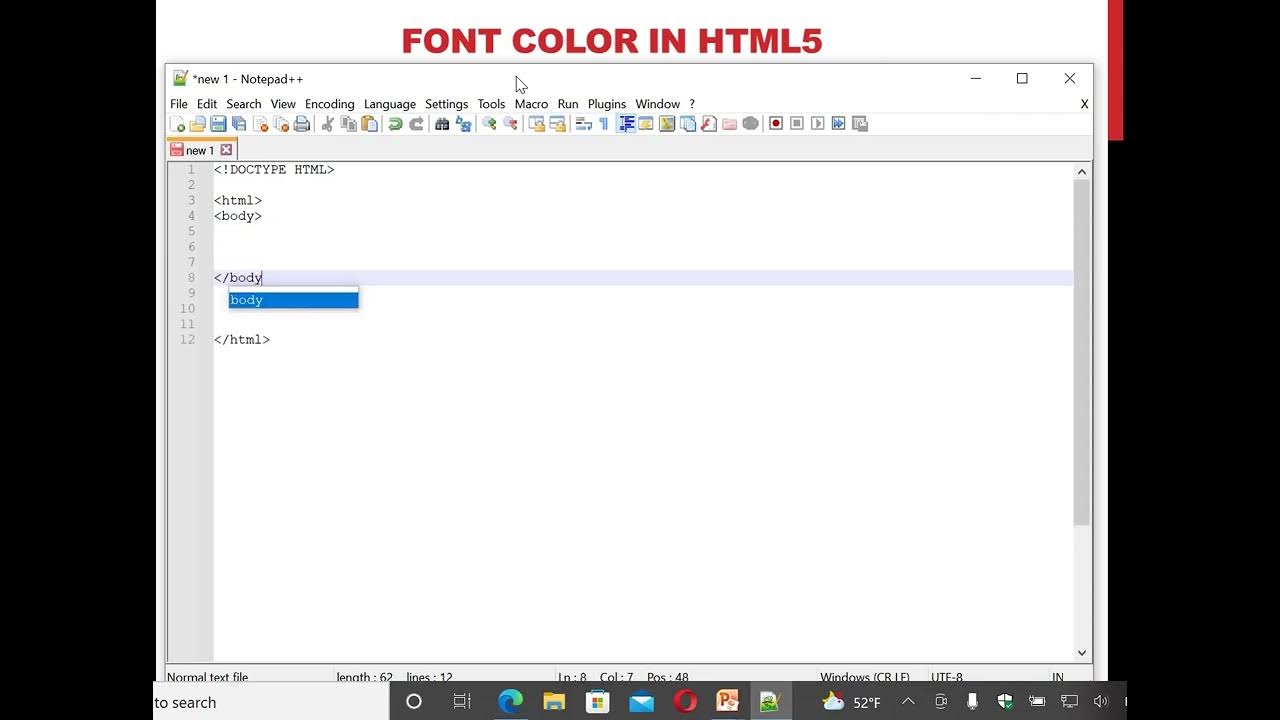 Html5 And Css 3 Tutorial 4 Font Colors Html5 Lessons Html Webdevelopment Html5css3 Youtube 6810