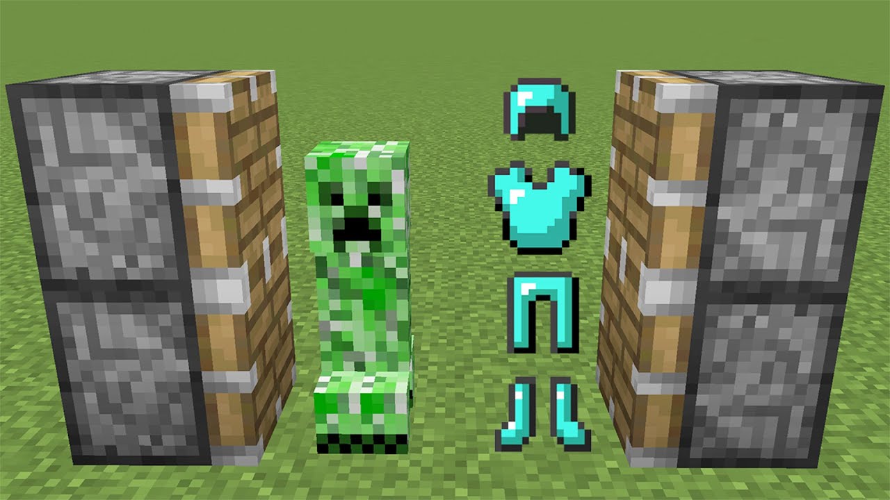 creeper + diamond armor = ? - YouTube