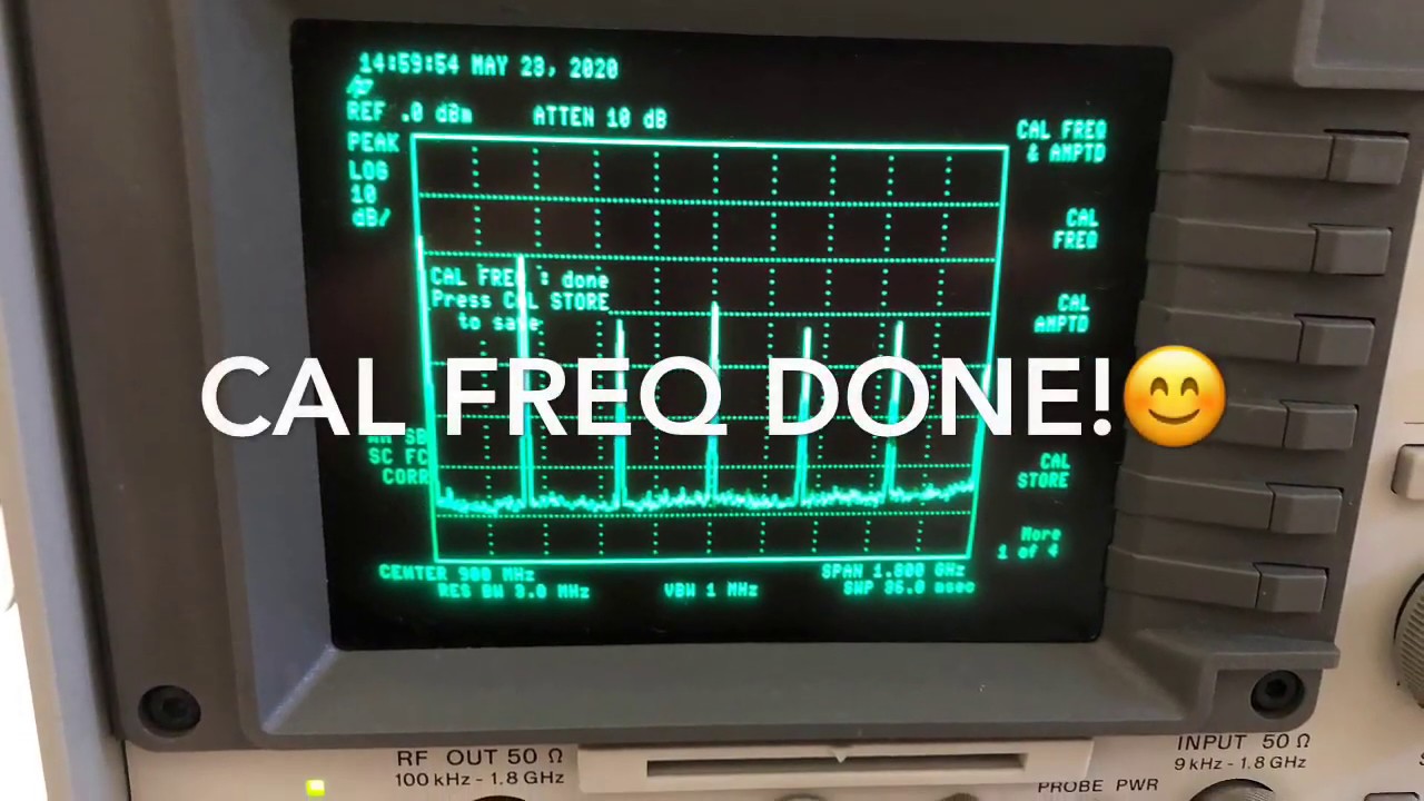 Calibrate Test HP Spectrum Analyzer SA 8591E Option 010 TG tracking ...