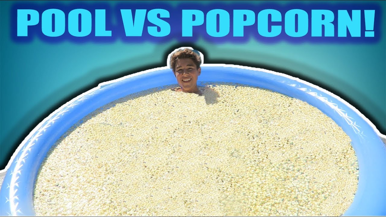 FILLING MY POOL WITH 1 MILLION PIECES OF POPCORN!! - YouTube