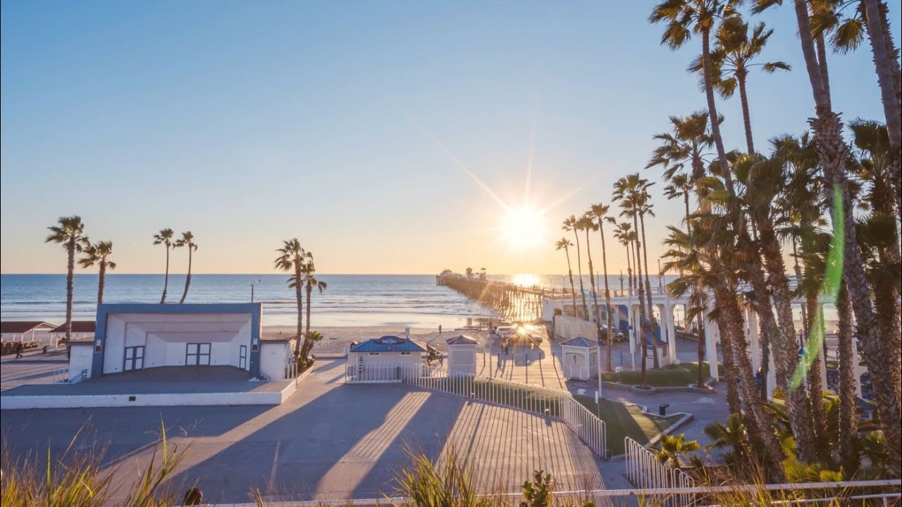 Oceanside CA Junior Seau Pier Plaza Amphitheatre Timelapse - YouTube