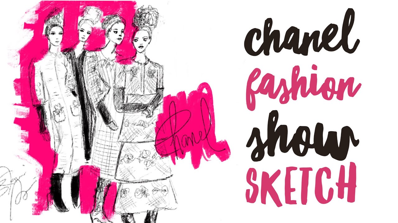 How to Draw a Chanel Runway Models Fashion Illustration with Procreate ...