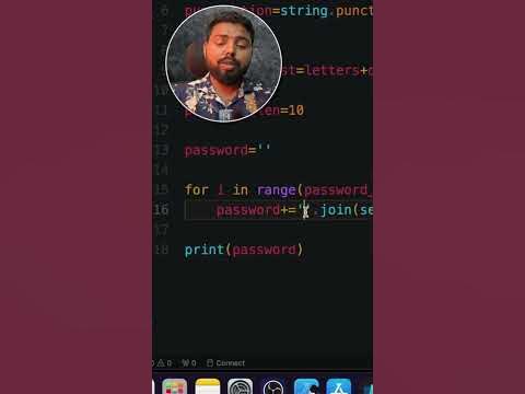 Create password generator in Python #programming #codeandfun #learnpython - YouTube